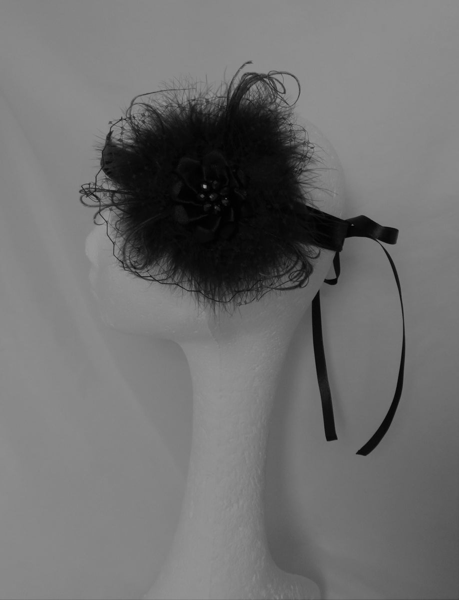 Black Feather Flapper Band – Indigo Daisy Weddings